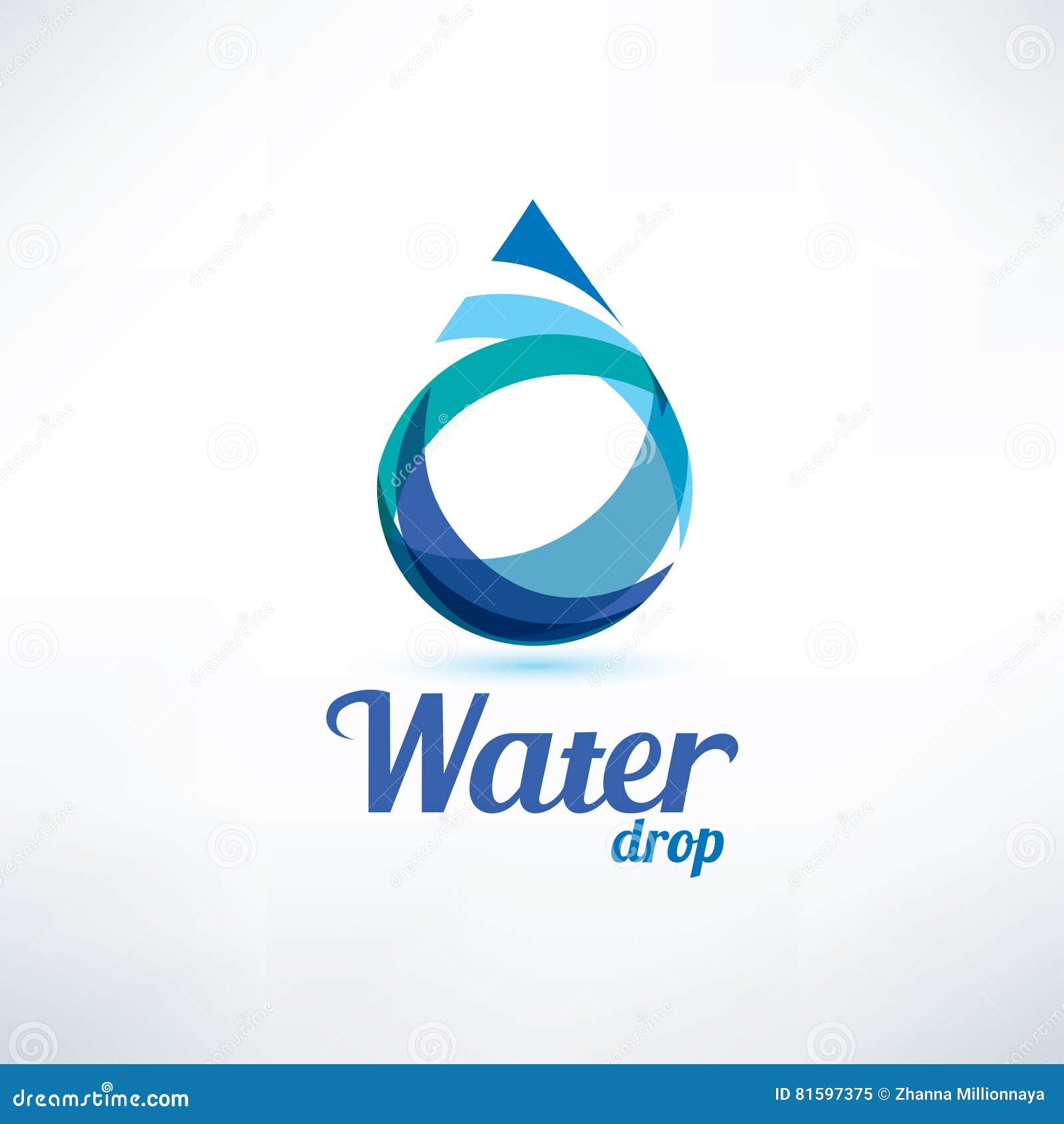 Goccia Di Acqua Logo Template Illustrazione Vettoriale - Illustrazione ...