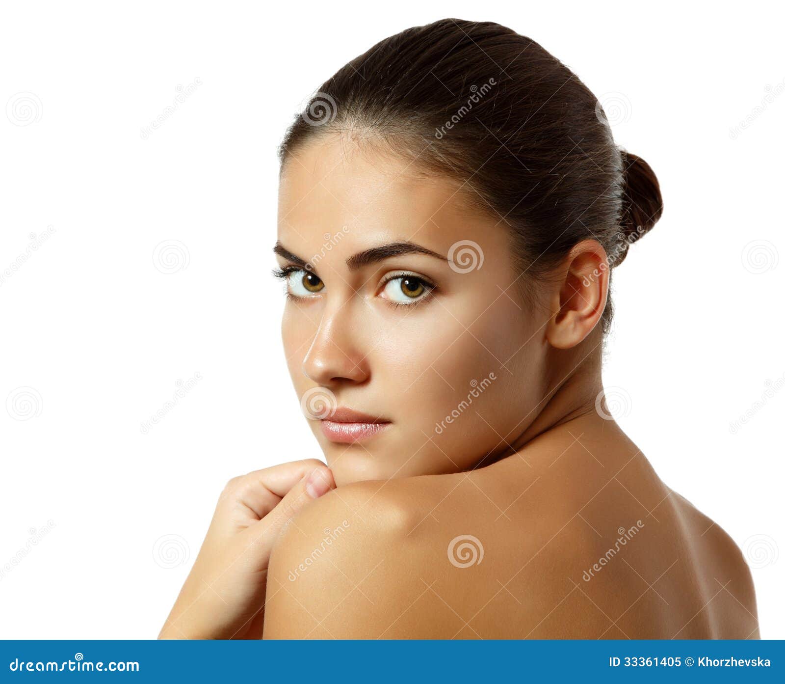 Goce Alegre Hermoso De La Muchacha Adolescente Aislado En Blanco Imagen ...