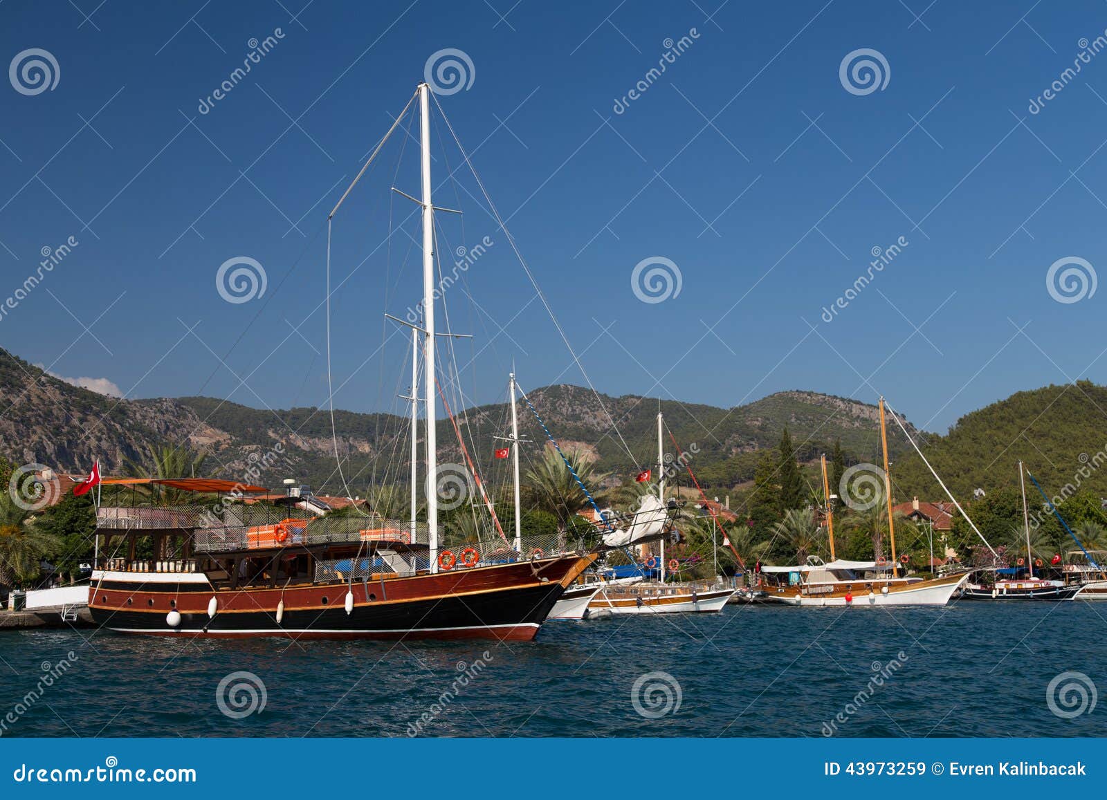 Gocek Town stock image. Image of sail, ship, mugla, trip - 43973259