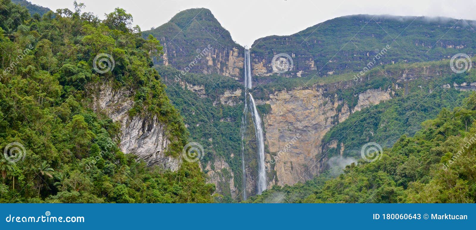 Gocta Waterfalls, Chachapoyas, Amazonas, Peru Stock Image - Image of ...