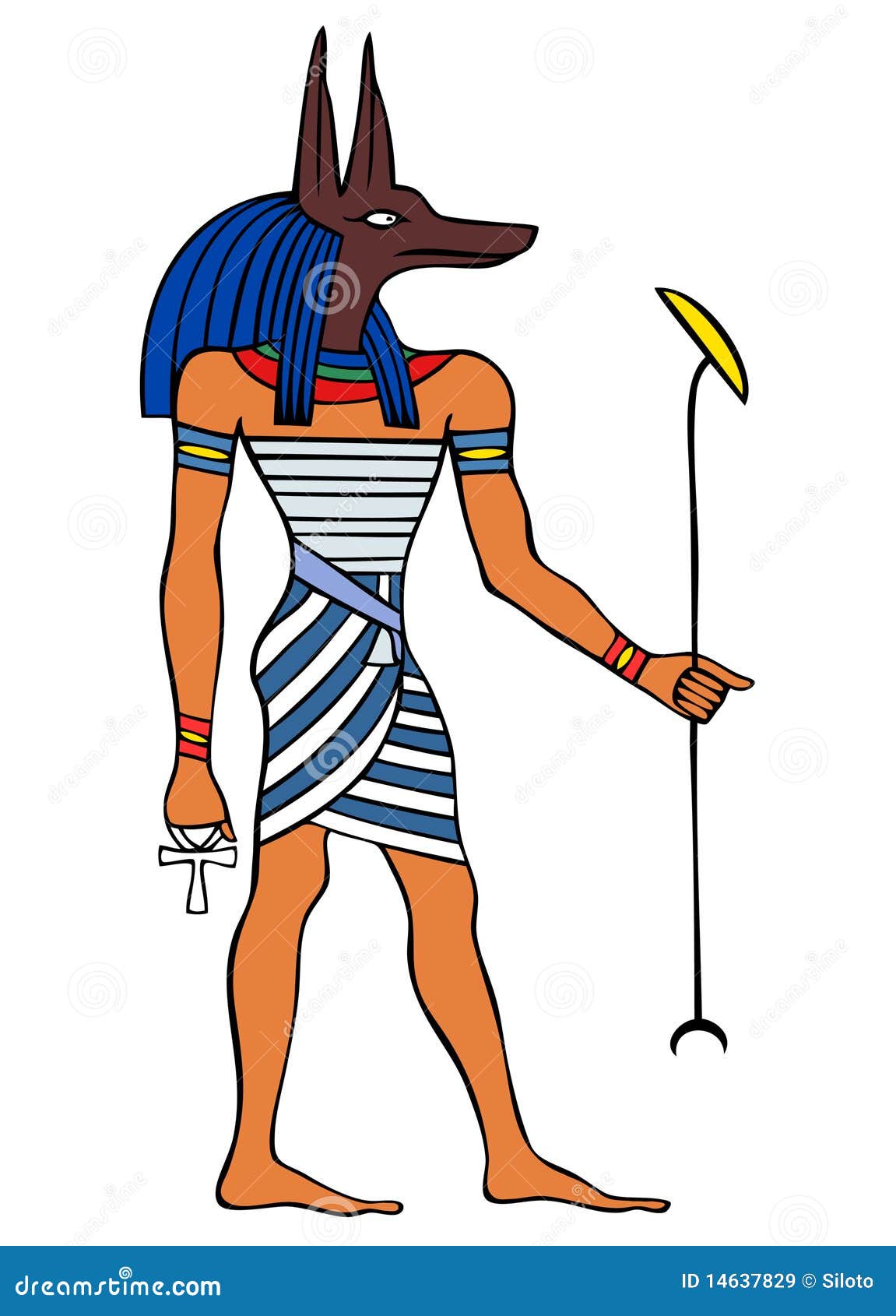 God Of Ancient Egypt - Anubis Stock Vector - Illustration: 14637829