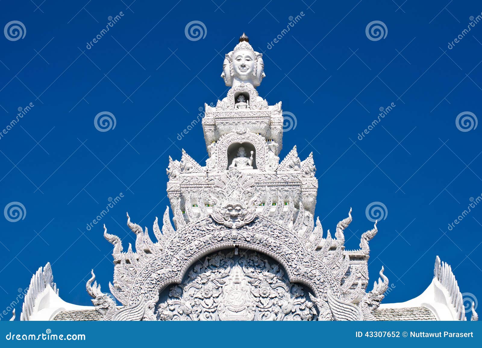God Bas Reliefe in Thai Temple Stock Photo - Image of asian, carving ...