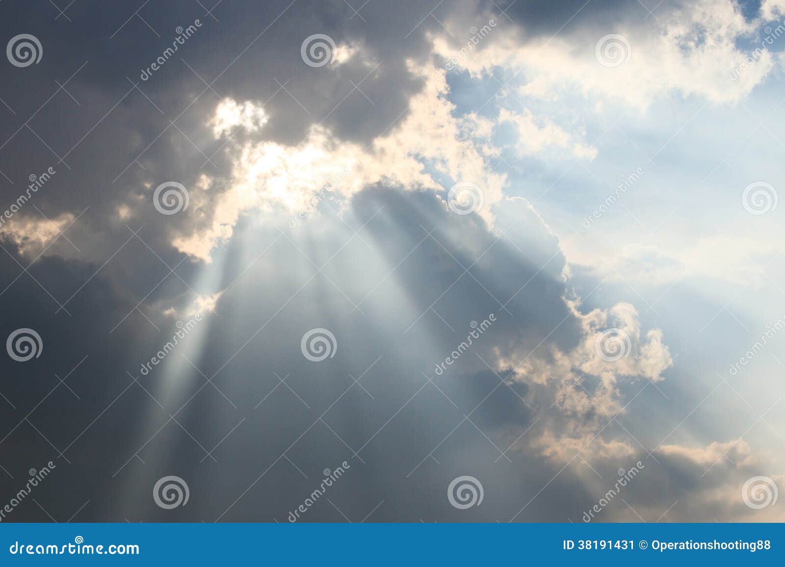 God beams stock image. Image of hope, rays, crosses, clouds - 38191431
