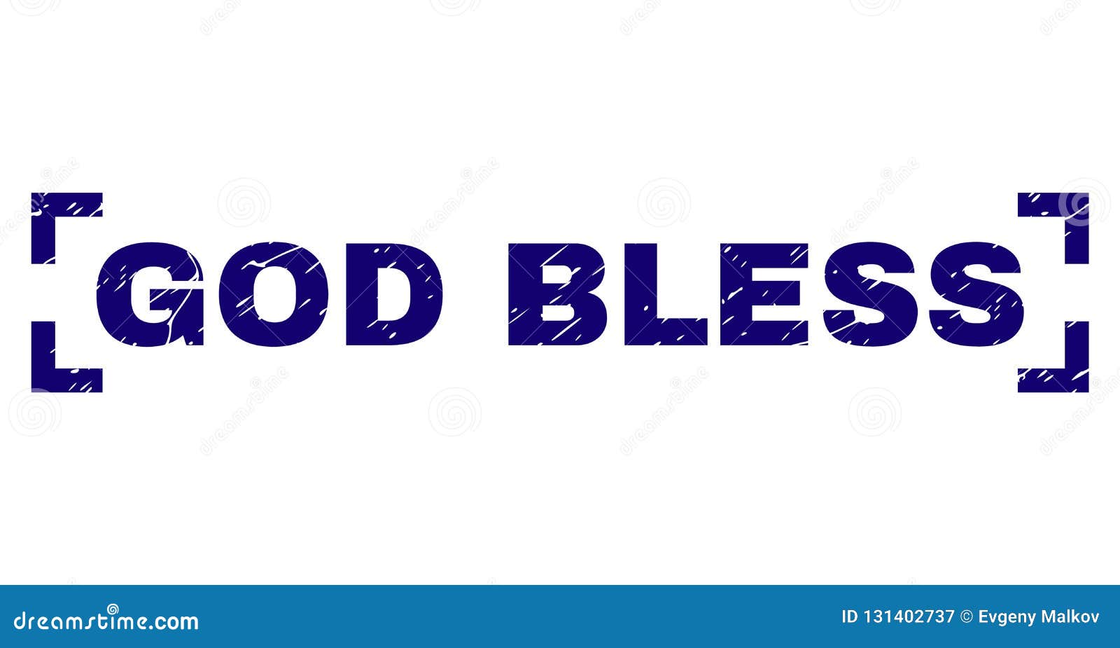 Scratched Textured GOD BLESS Stamp Seal Inside Corners Stock Vector ...