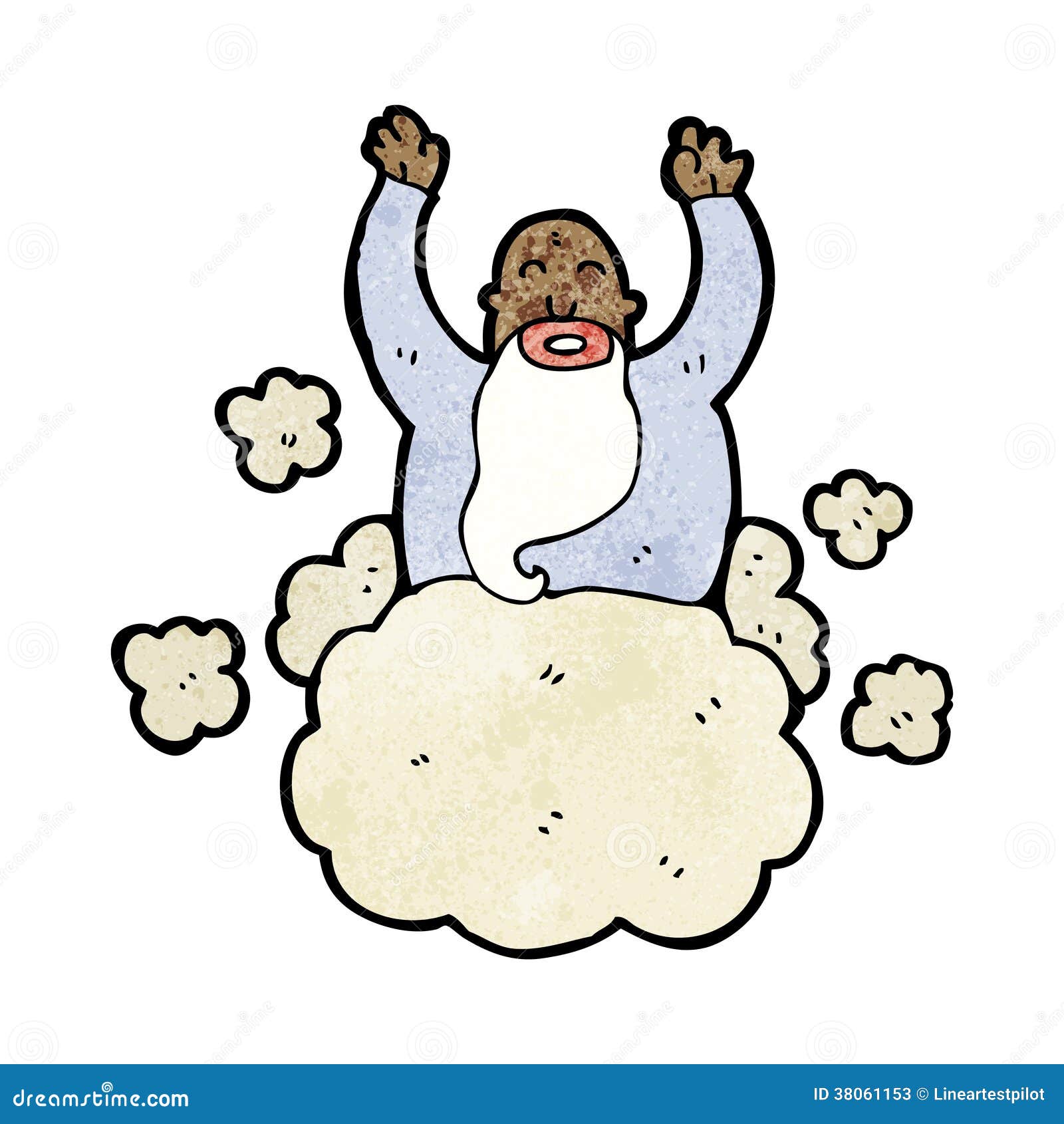 God on cloud cartoon stock vector. Illustration of drawing - 38061153