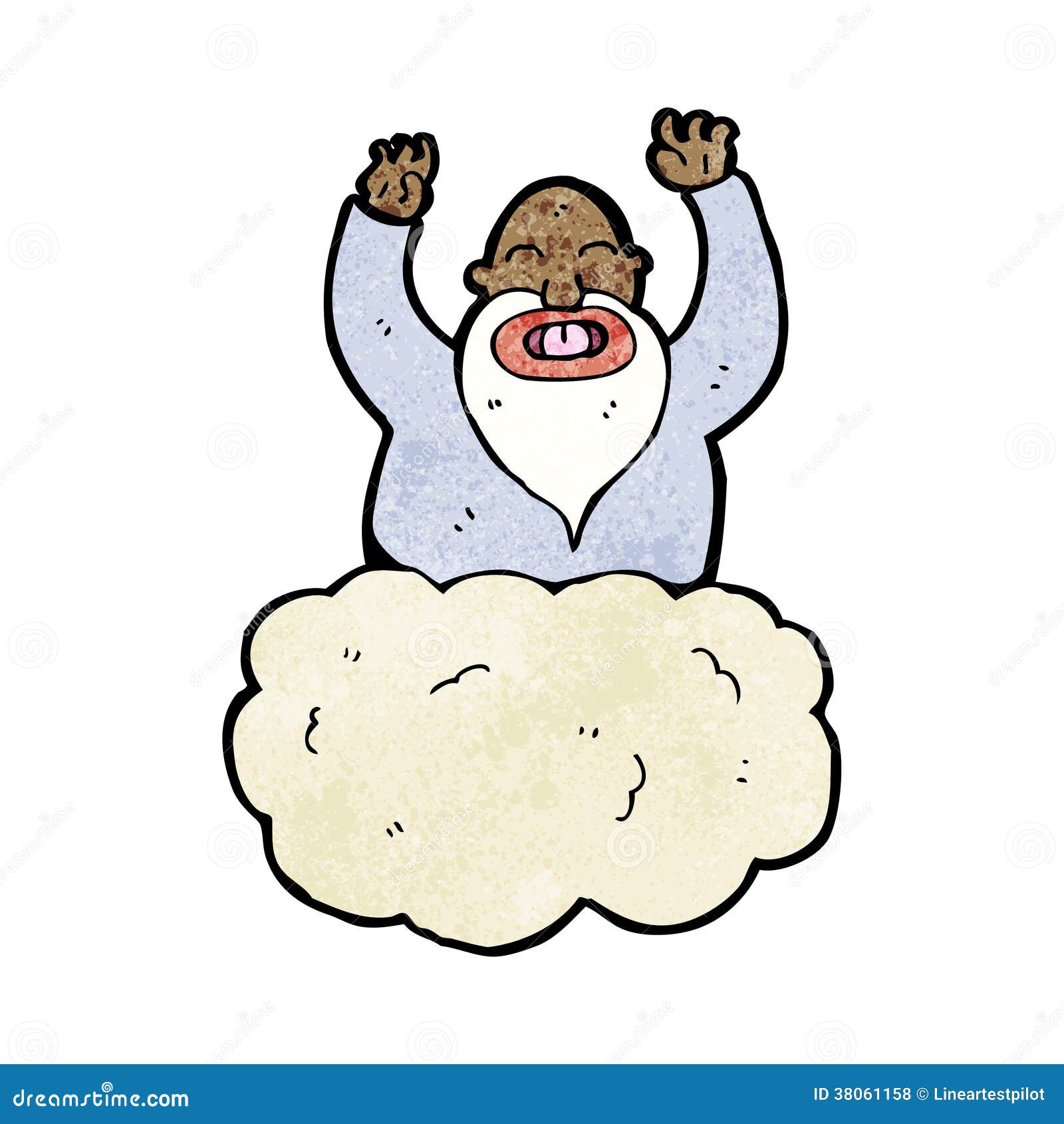 God on cloud cartoon stock vector. Illustration of quirky - 38061158