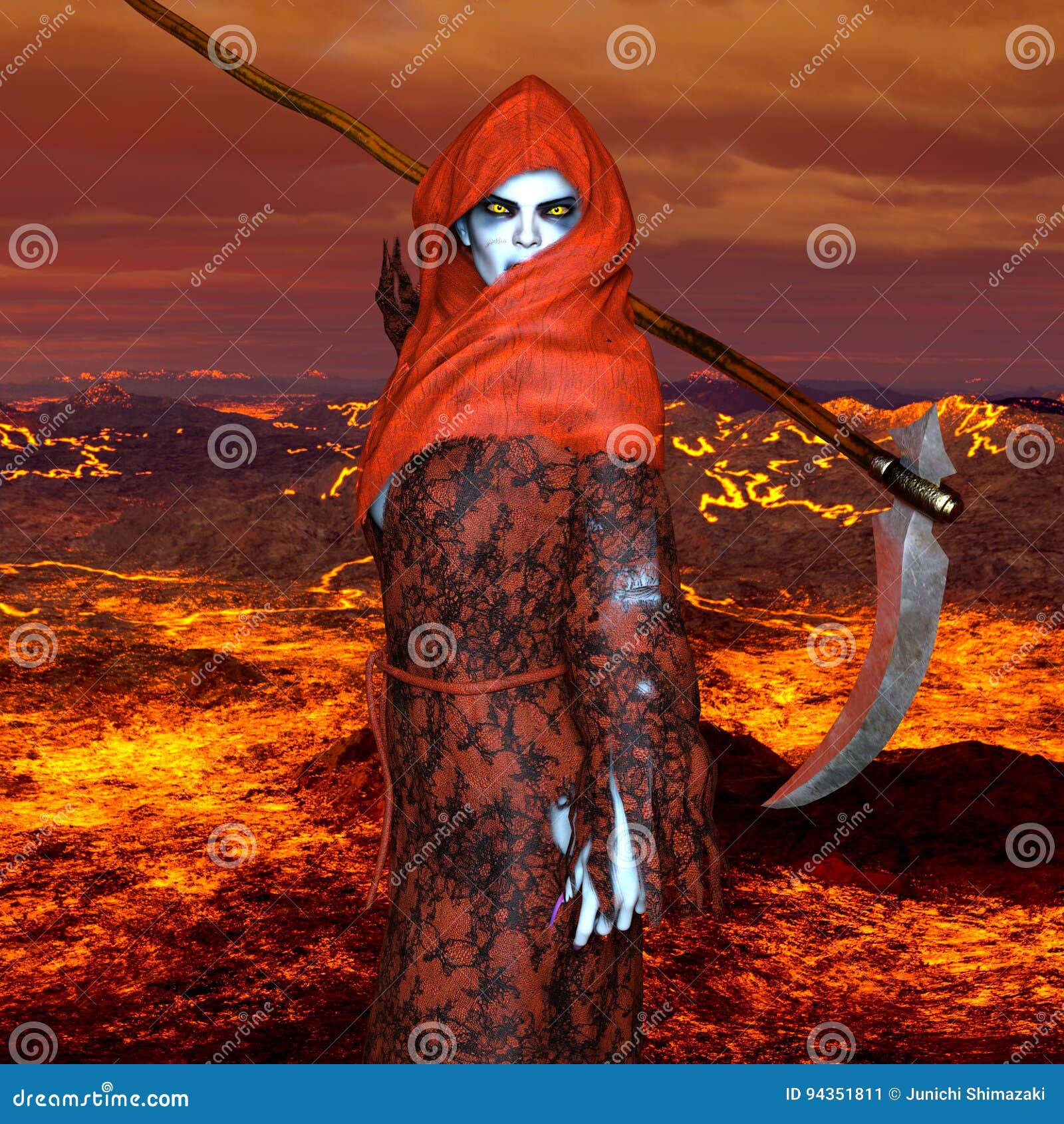 The god of death stock illustration. Illustration of halloween - 94351811