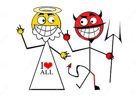 God with Devil stock illustration. Illustration of devil - 5671846