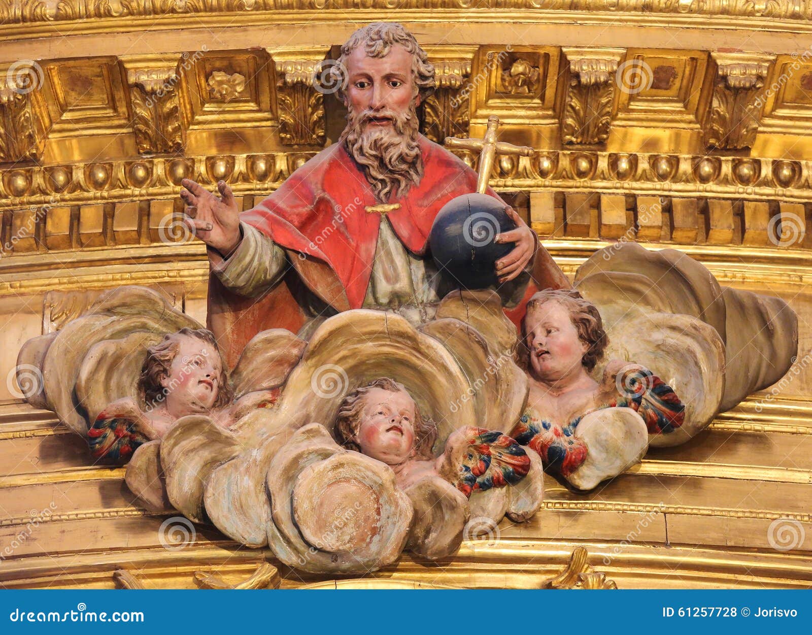 God En Drie Engelen - De Kathedraal Van Burgos Stock Foto - Image of ...