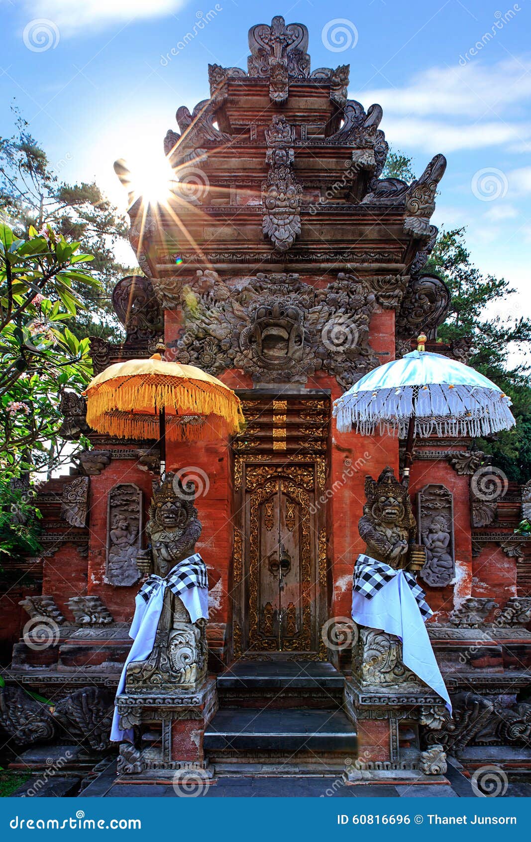 God Guard at Holy Spring Temple, Bali, Indonesia Stock Photo - Image of ...