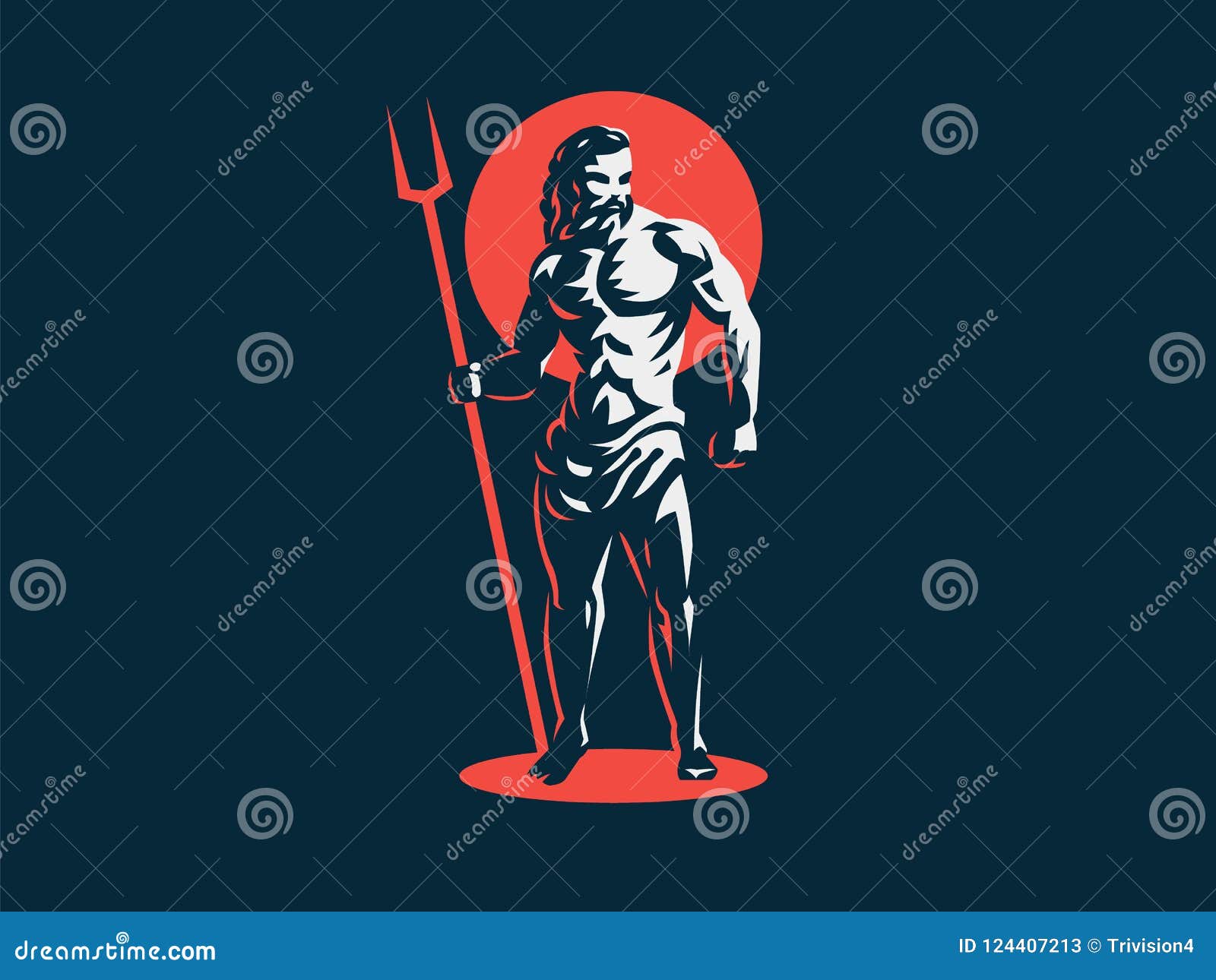 Hades God Logo Icon Illustration Vector, Pluto God Logo, Orkus Logo ...