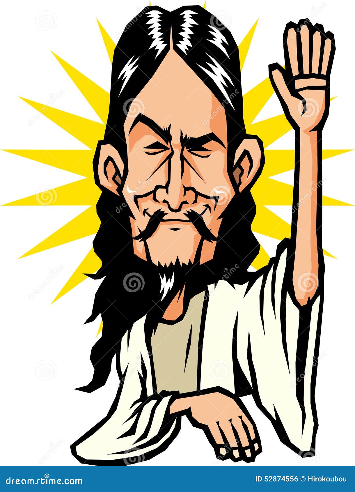 God stock illustration. Illustration of guru, back, beard - 52874556