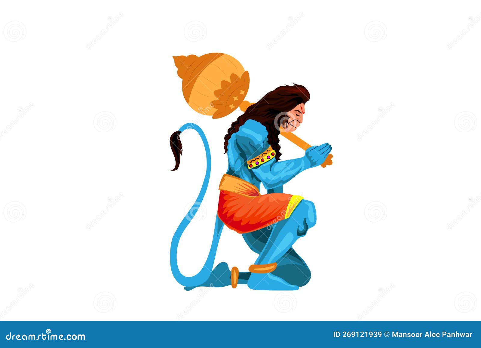 God Hanuman 2D Vector | CartoonDealer.com #253662570