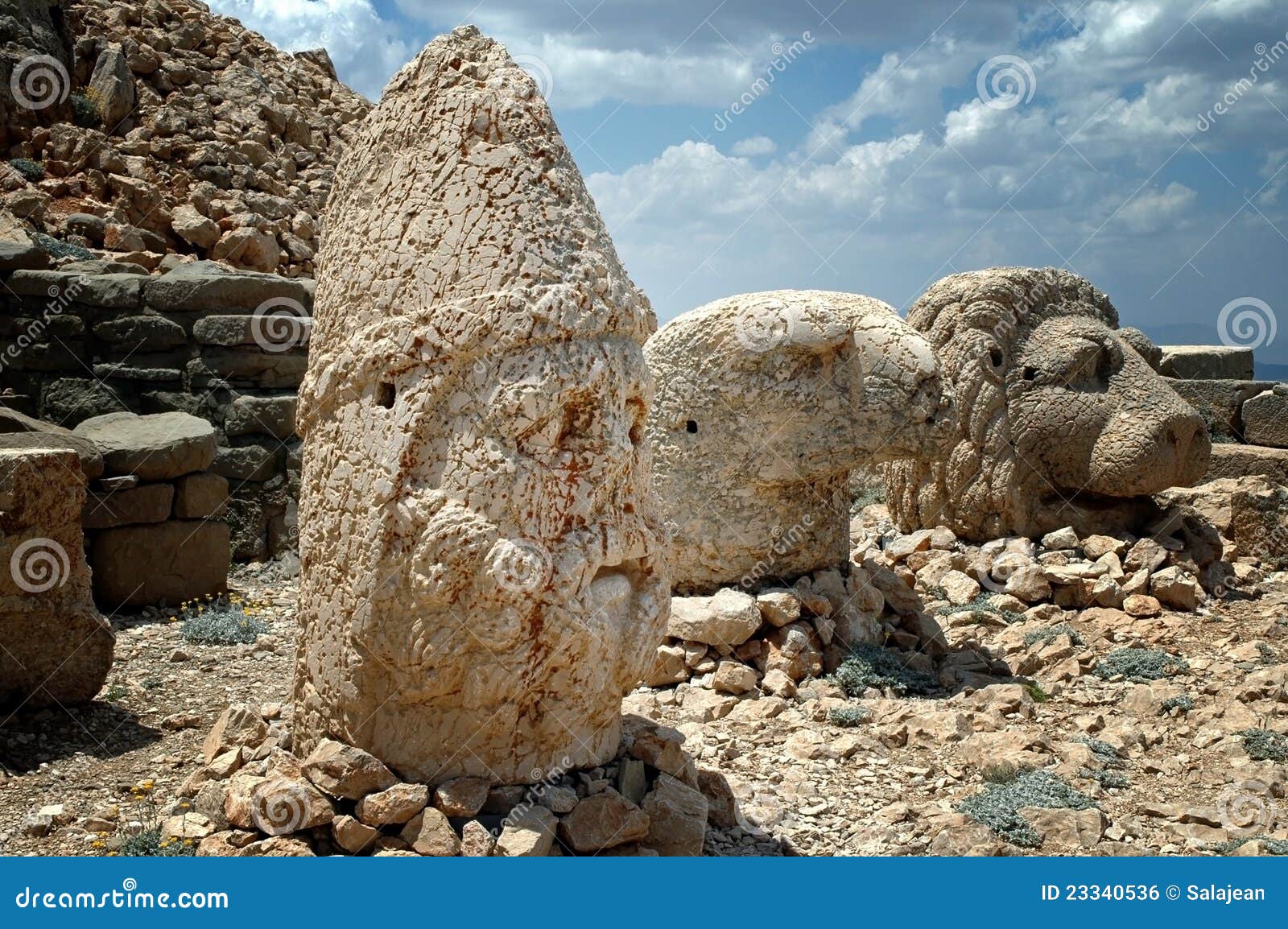 God Heads on Mount Nemrut, Turkey Stock Photo - Image of famous ...