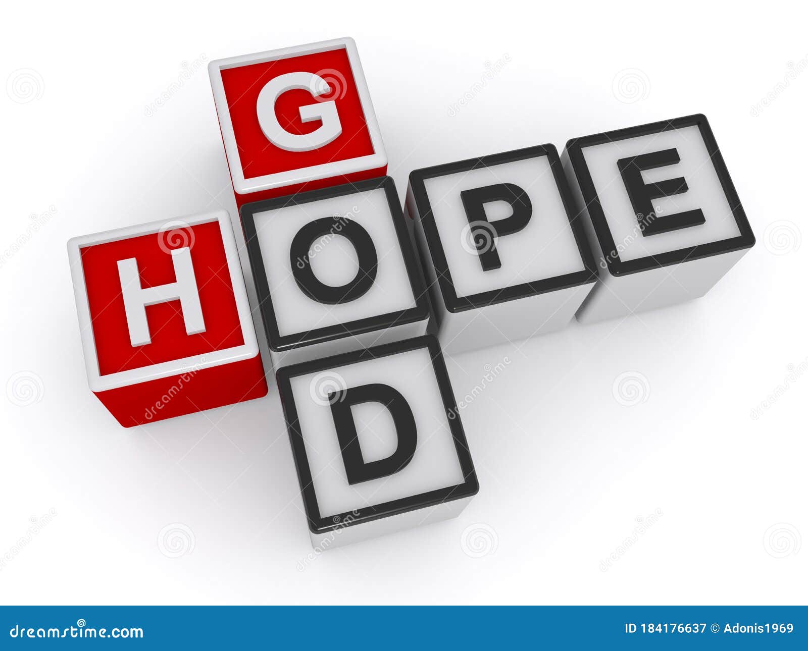 God hope word blocks stock illustration. Illustration of education ...