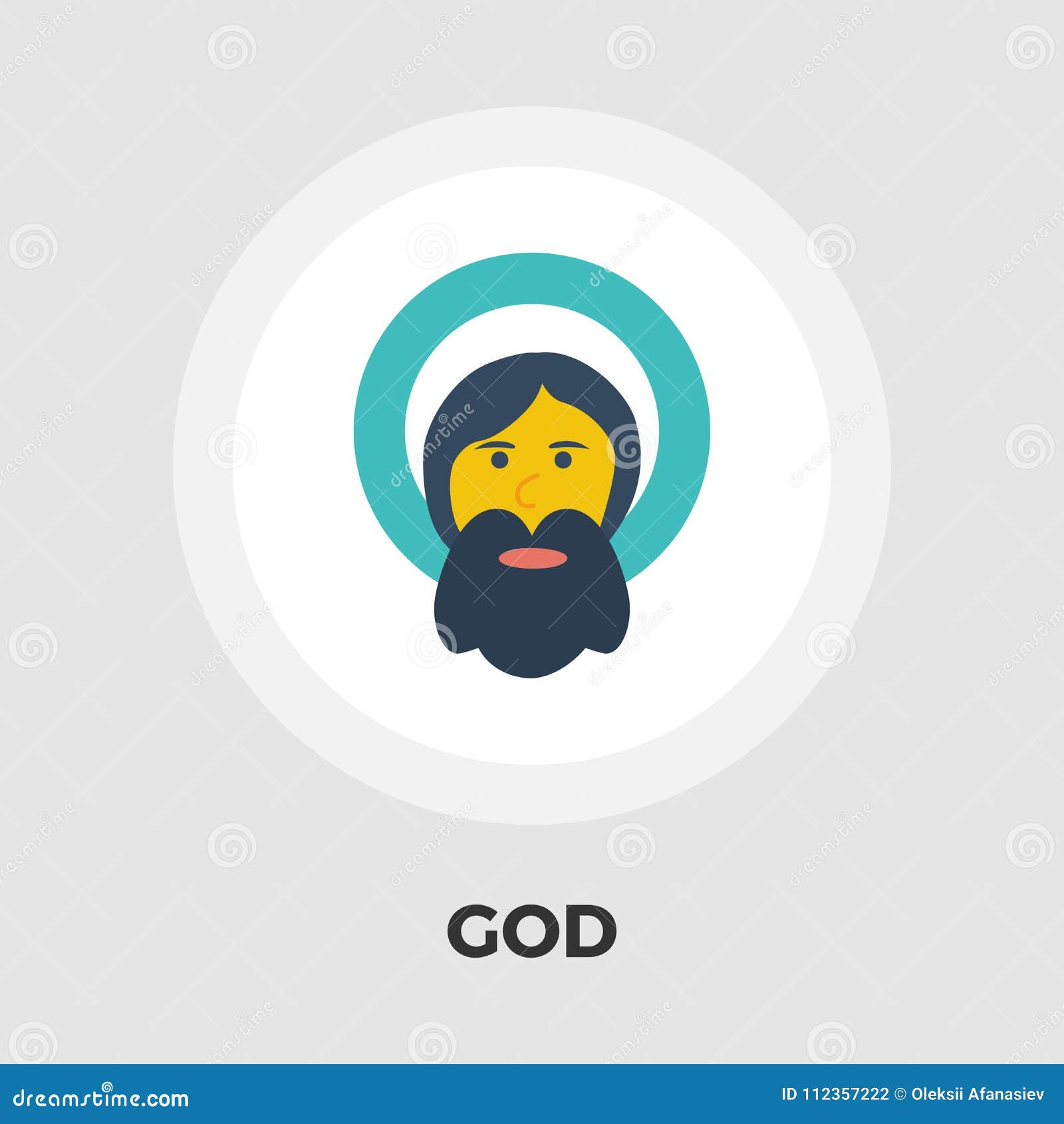 God flat icon stock vector. Illustration of christ, element - 112357222