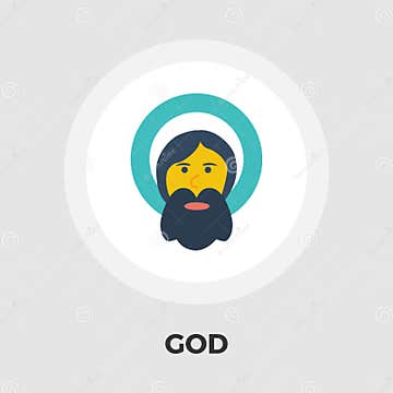 God flat icon stock vector. Illustration of christ, element - 112357222