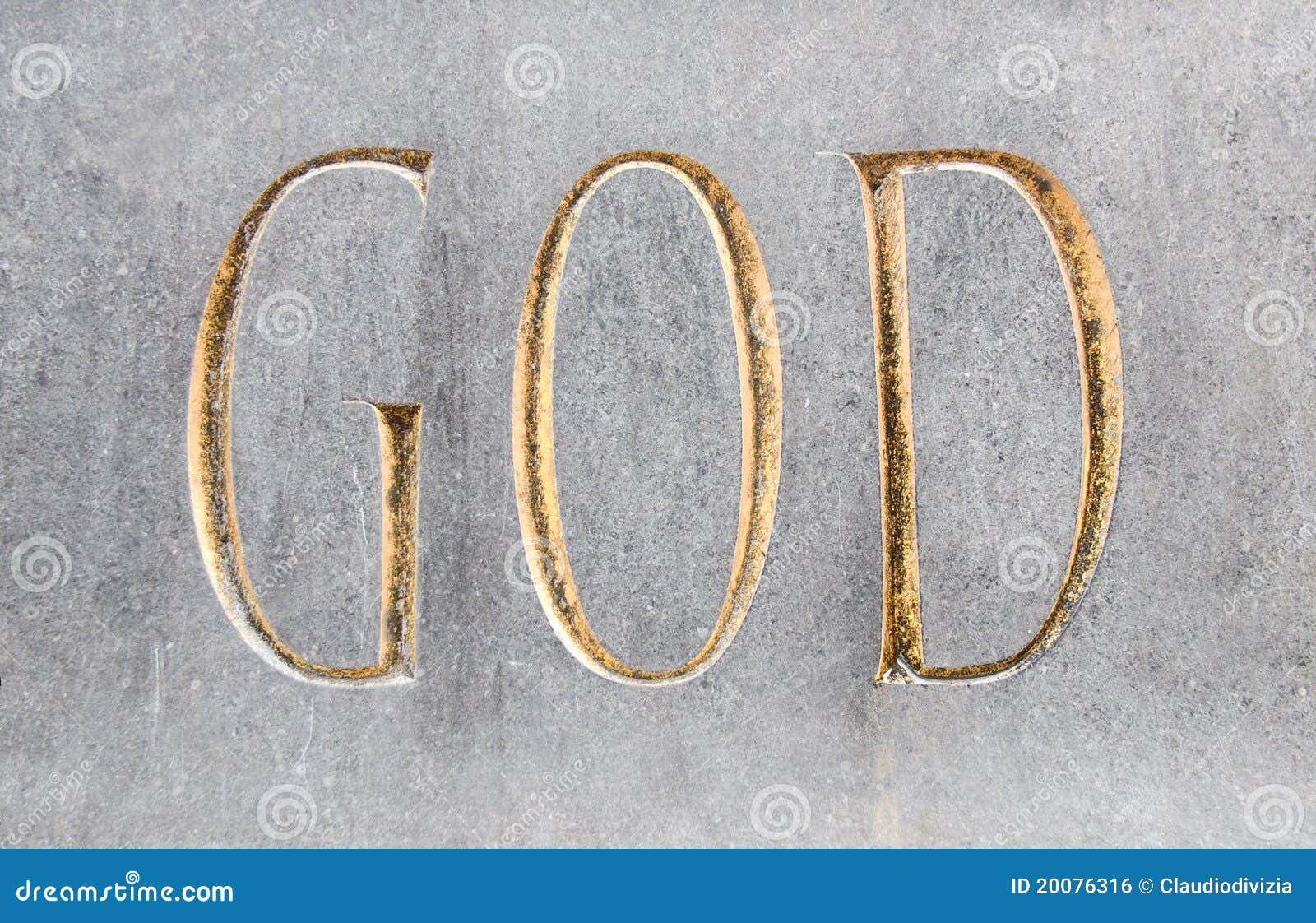 God Inscription Royalty Free Stock Image - Image: 20076316