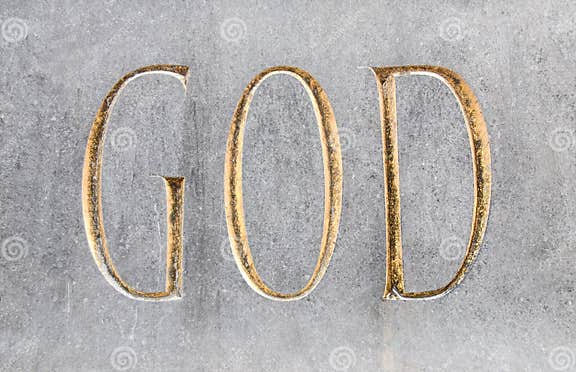 God inscription stock photo. Image of writing, rock, golden - 20076316