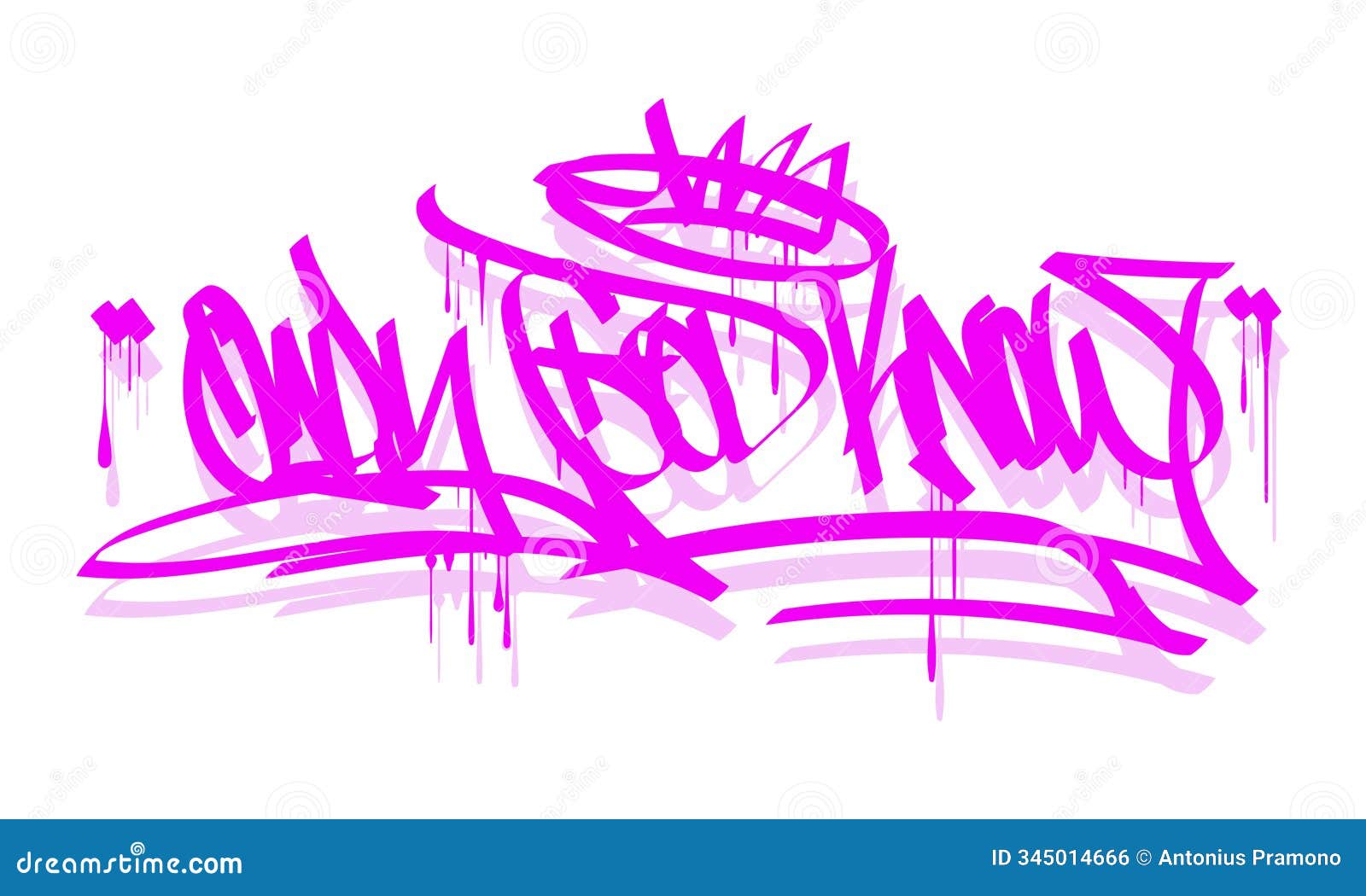 Only GOD KNOW Graffiti Tag Style Design Stock Illustration ...