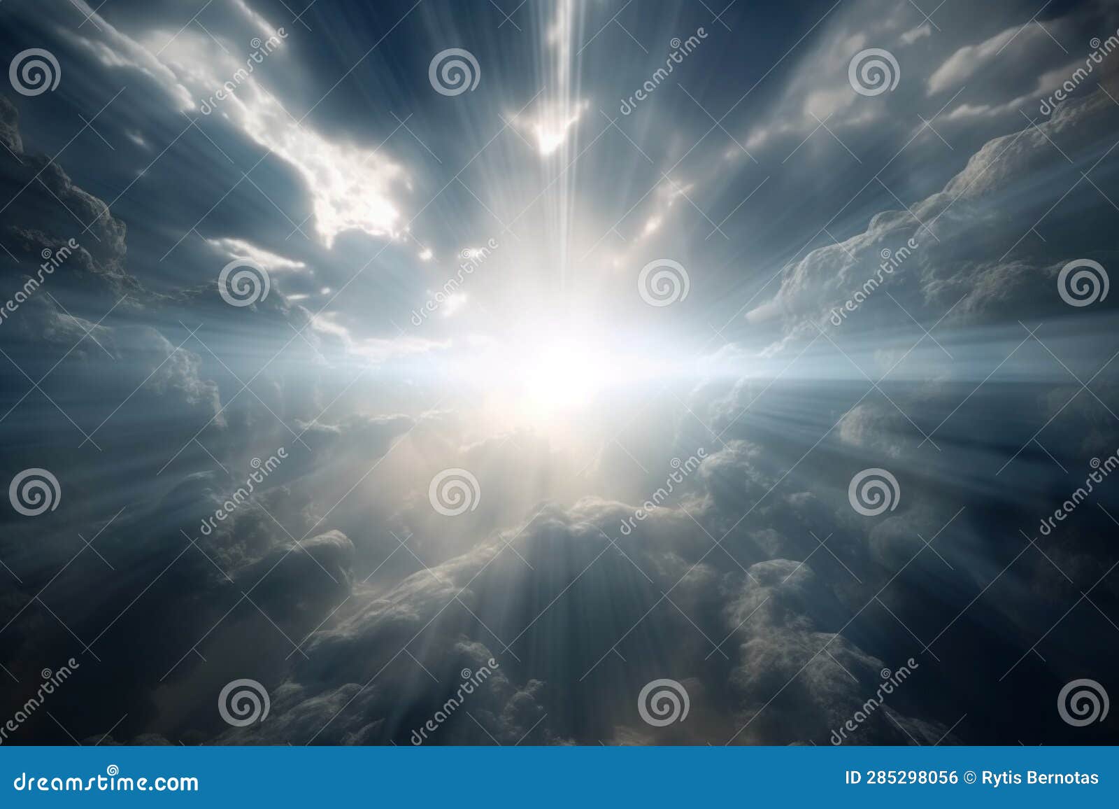 God Light in Heaven Visualization. Generative AI Stock Illustration ...