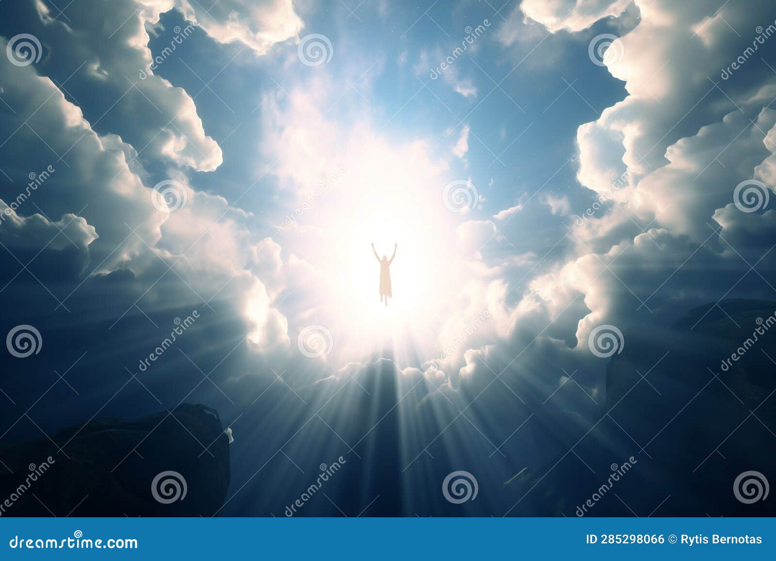God Light in Heaven Visualization. Generative AI Stock Illustration ...