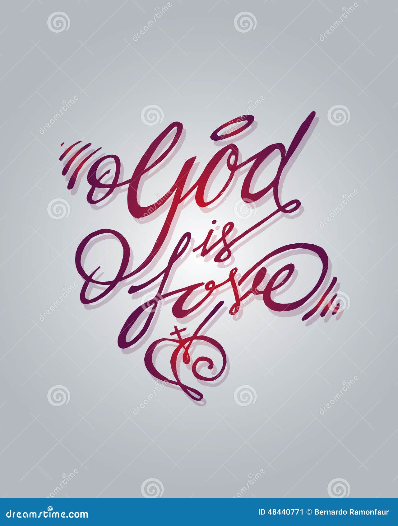 God is love stock vector. Illustration of drawn, hand - 48440771