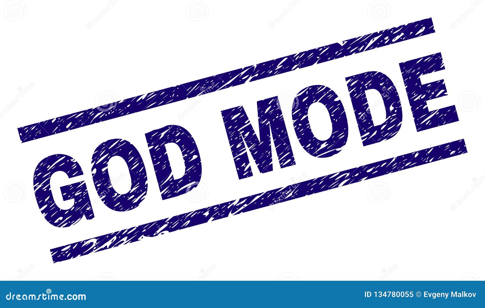 Scratched Textured GOD MODE Stamp Seal Stock Vector - Illustration of ...