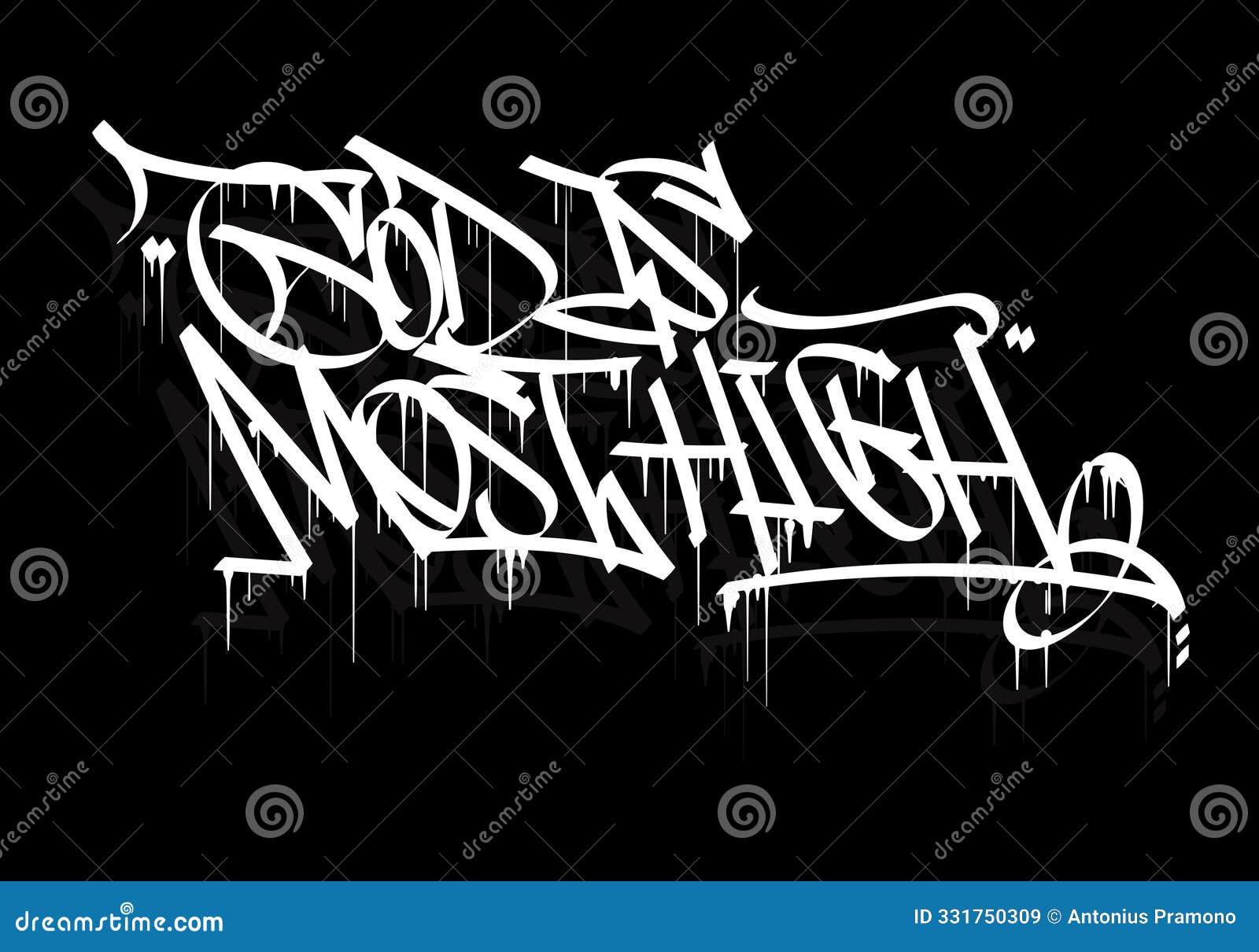 GOD is MOST HIGH Graffiti Tag Style Design Stock Illustration ...