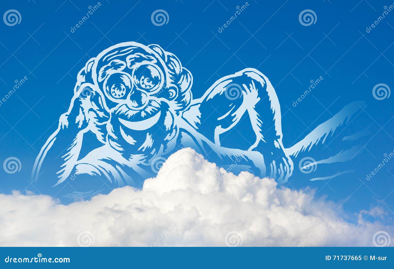 God op wolken stock illustratie. Illustration of strips - 71737665