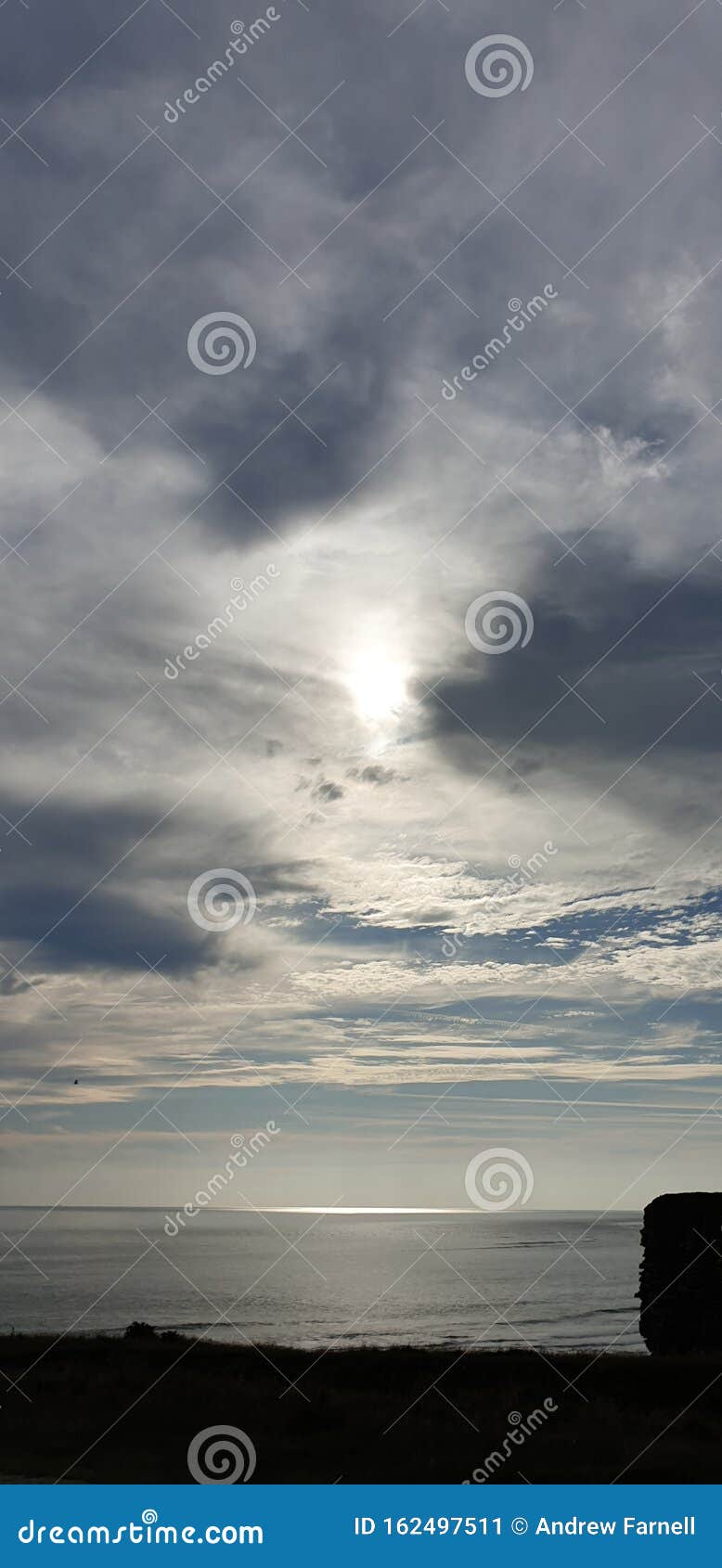 God Ray on the Ocean Blue Sky Clouds 2 Stock Image - Image of ocean ...