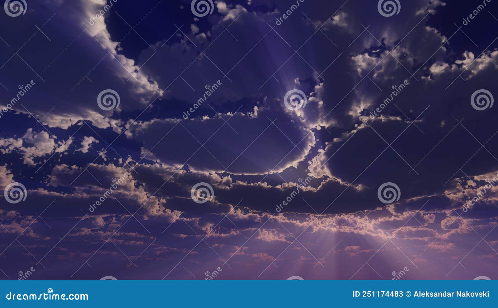 God ray sunset clouds 4k stock video. Video of dawn - 251174483