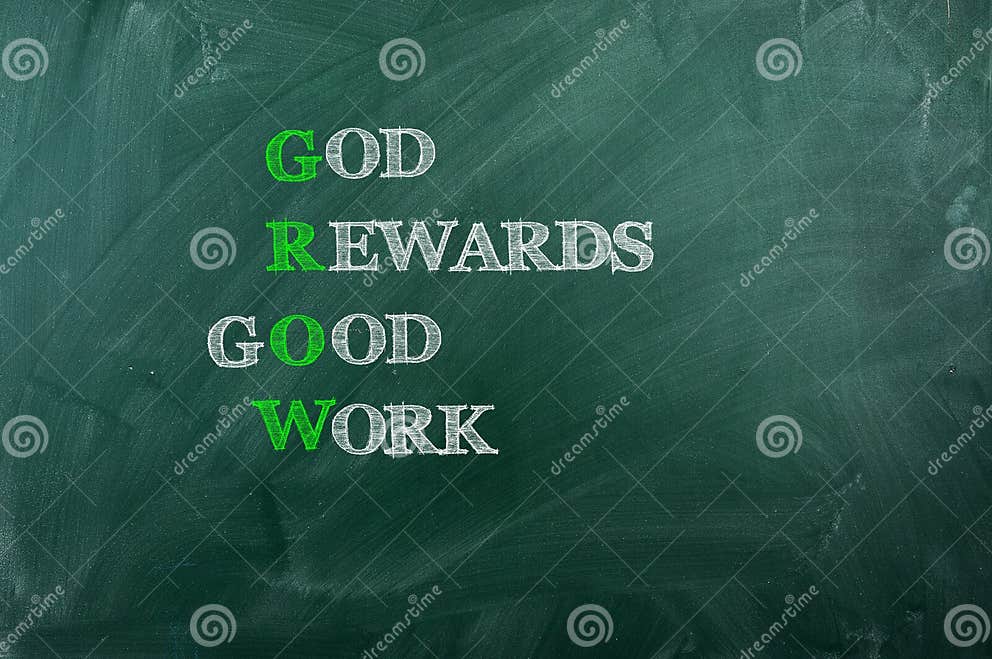 God Reward Good Work stock photo. Image of idea, concept - 25665556