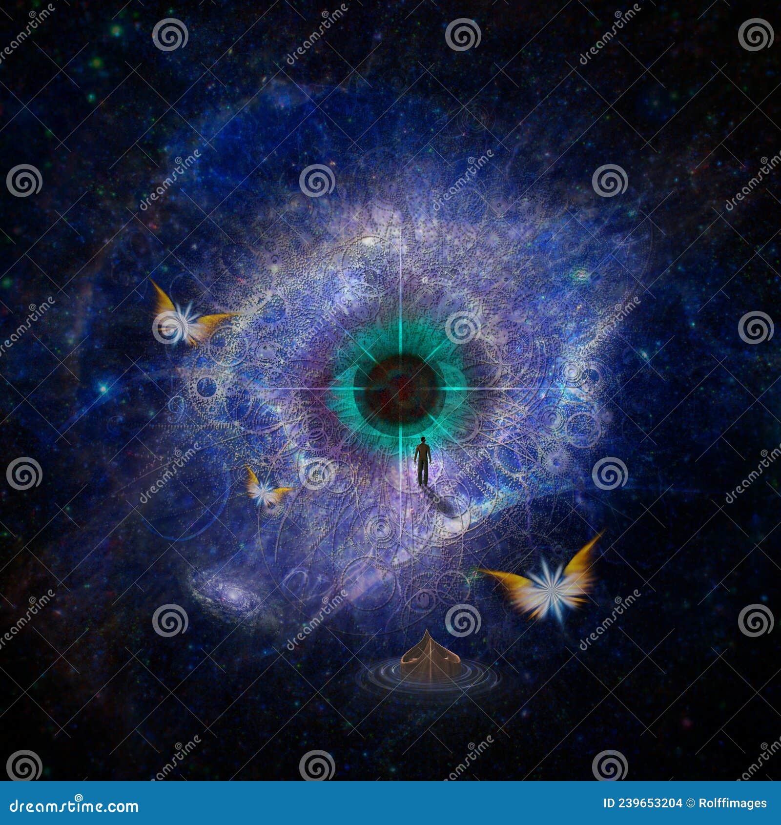 God s eye in space stock illustration. Illustration of future - 239653204