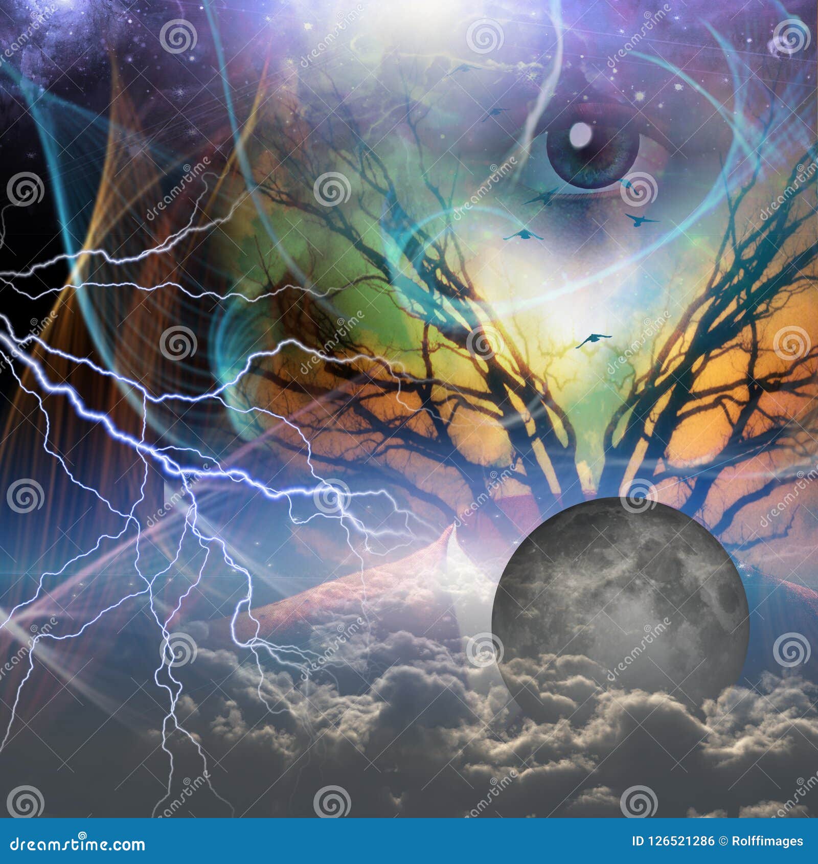 God`s Eye stock illustration. Illustration of birds - 126521286