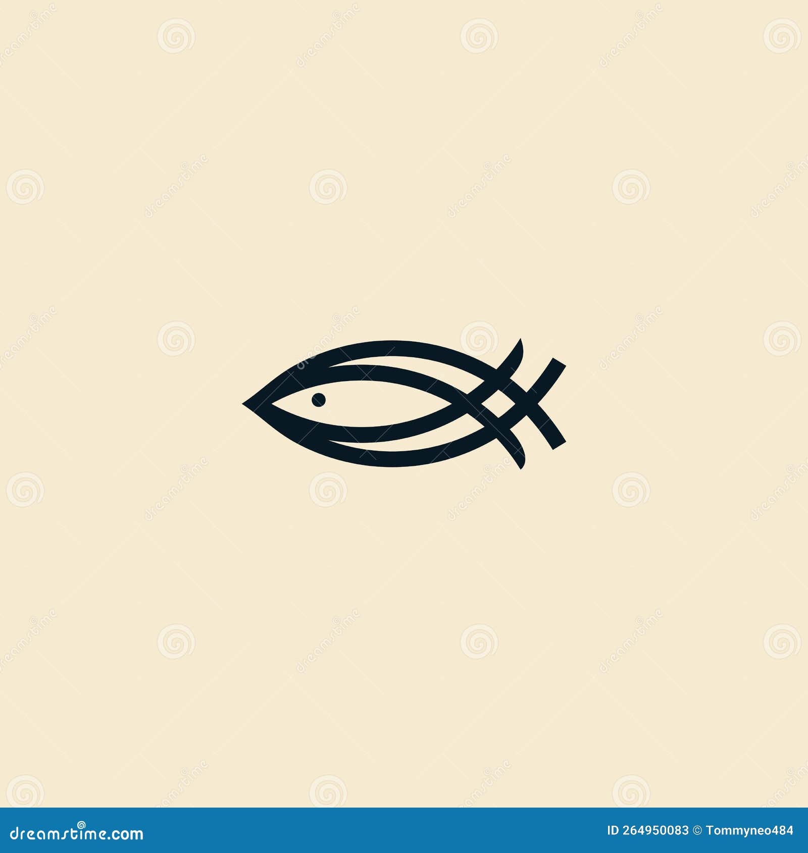 God`s Fish Abstract Simple Jesus Fish Design Vector Inspiration Stock ...