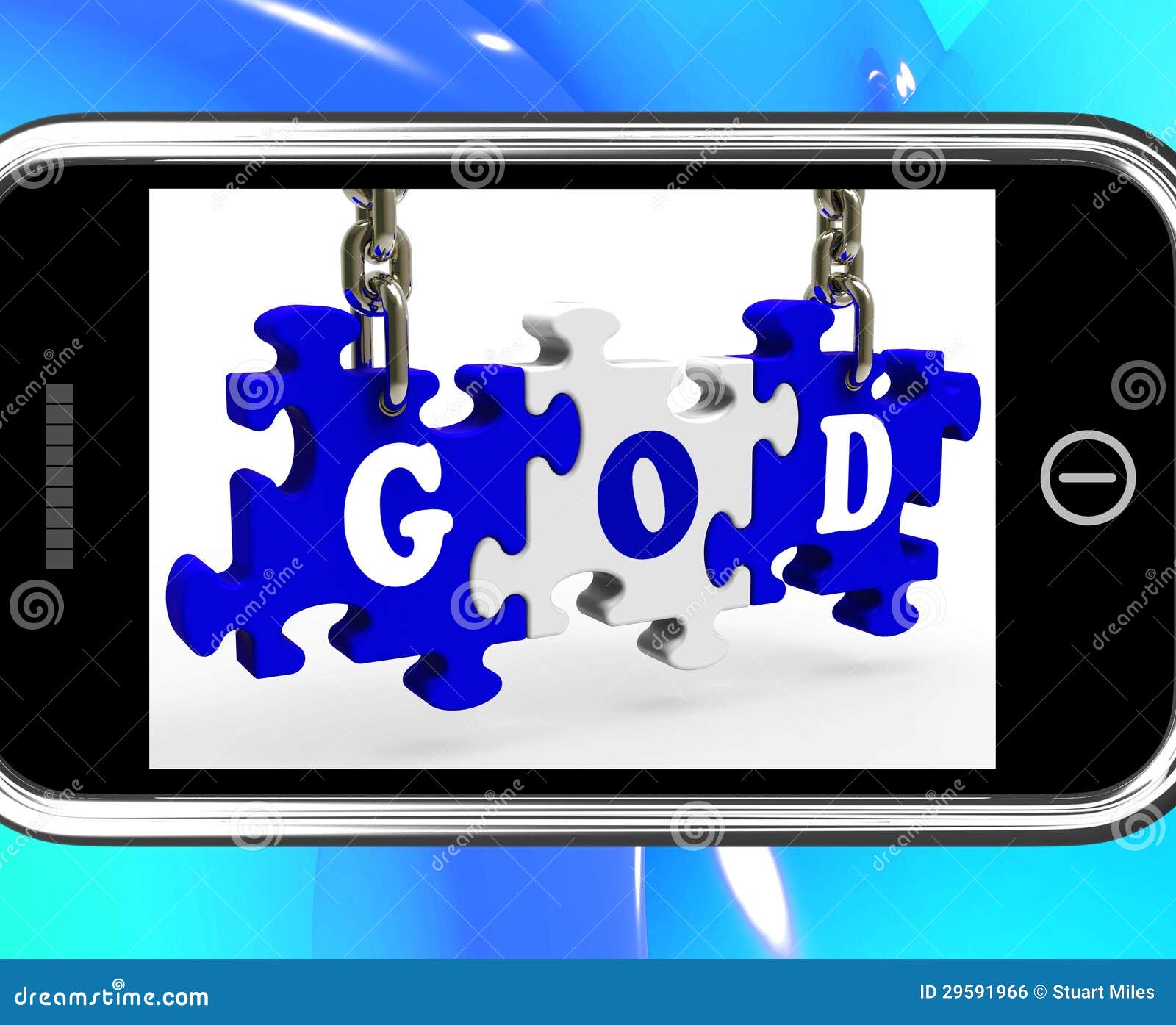 God On Smartphone Showing Prayers Stock Photography | CartoonDealer.com ...