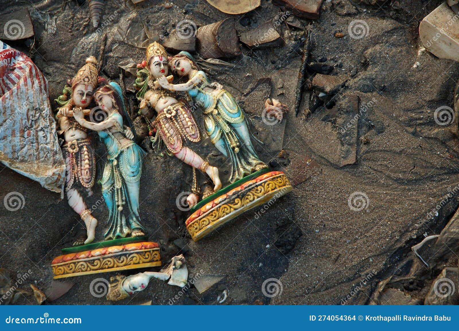 God Statue in the Mud India Stock Photo - Image of color, colors: 274054364