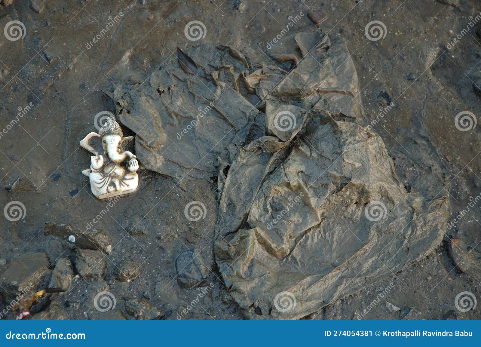 God Statue in the Mud India Stock Image - Image of leisure, abstract ...