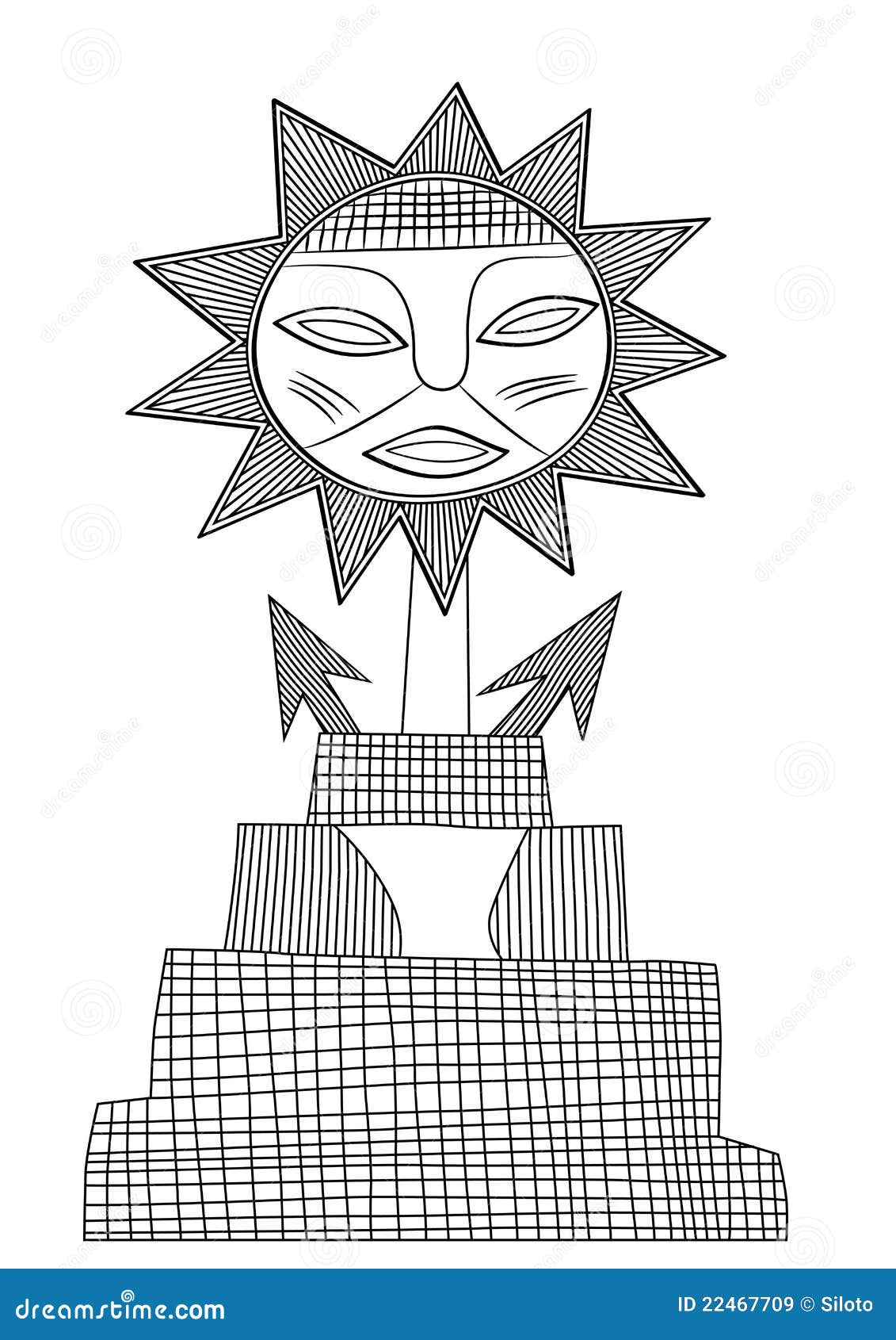 God of Sun - vector stock vector. Illustration of decorative - 22467709