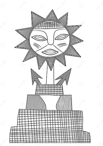 God of Sun - vector stock vector. Illustration of decorative - 22467709