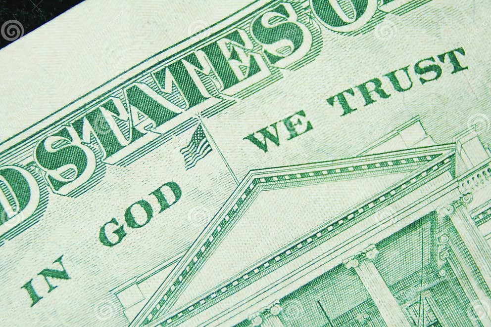 In God we Trust is on Every Dollar Bill Stock Image - Image of ...