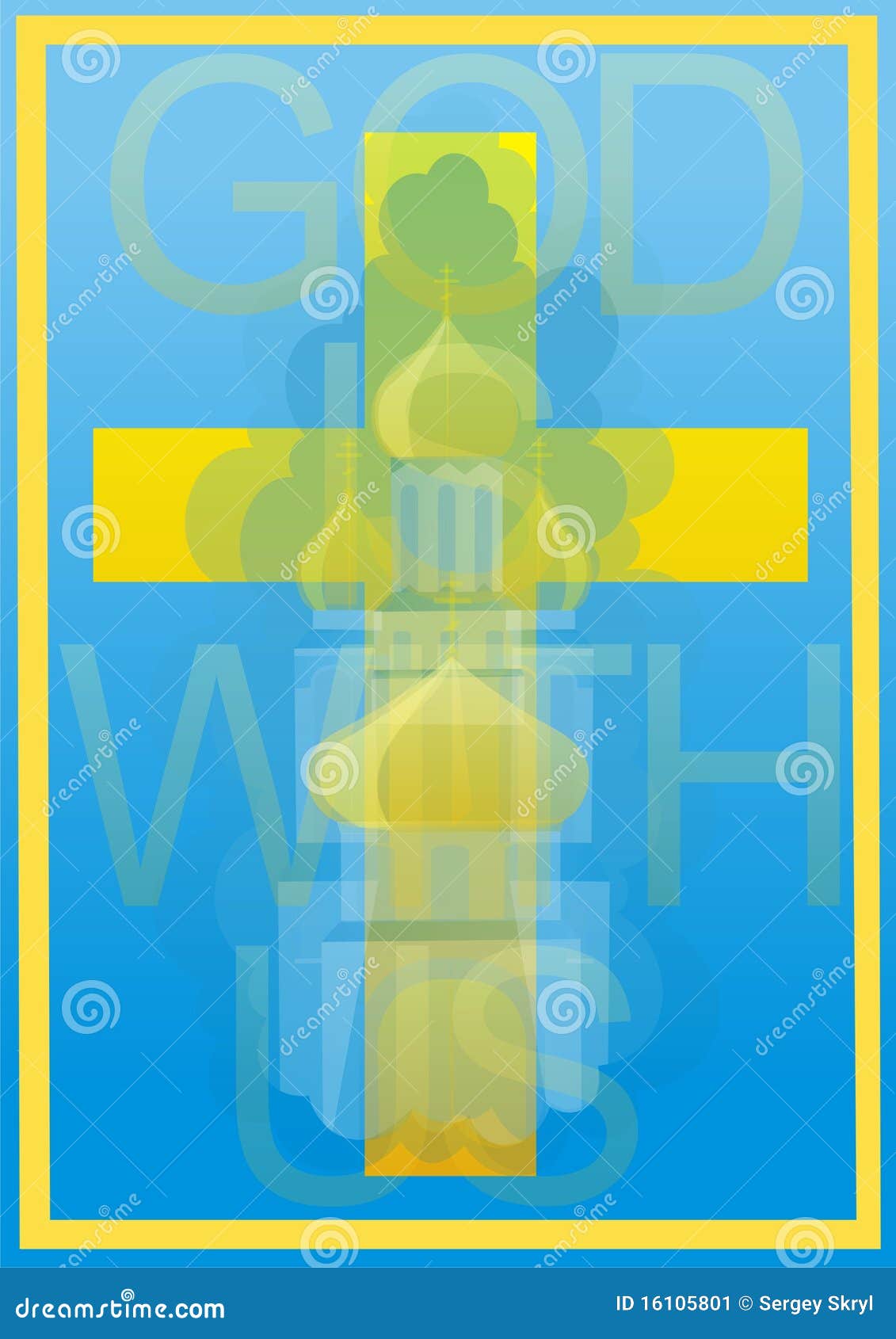 God is with us stock vector. Illustration of temple, abstract - 16105801