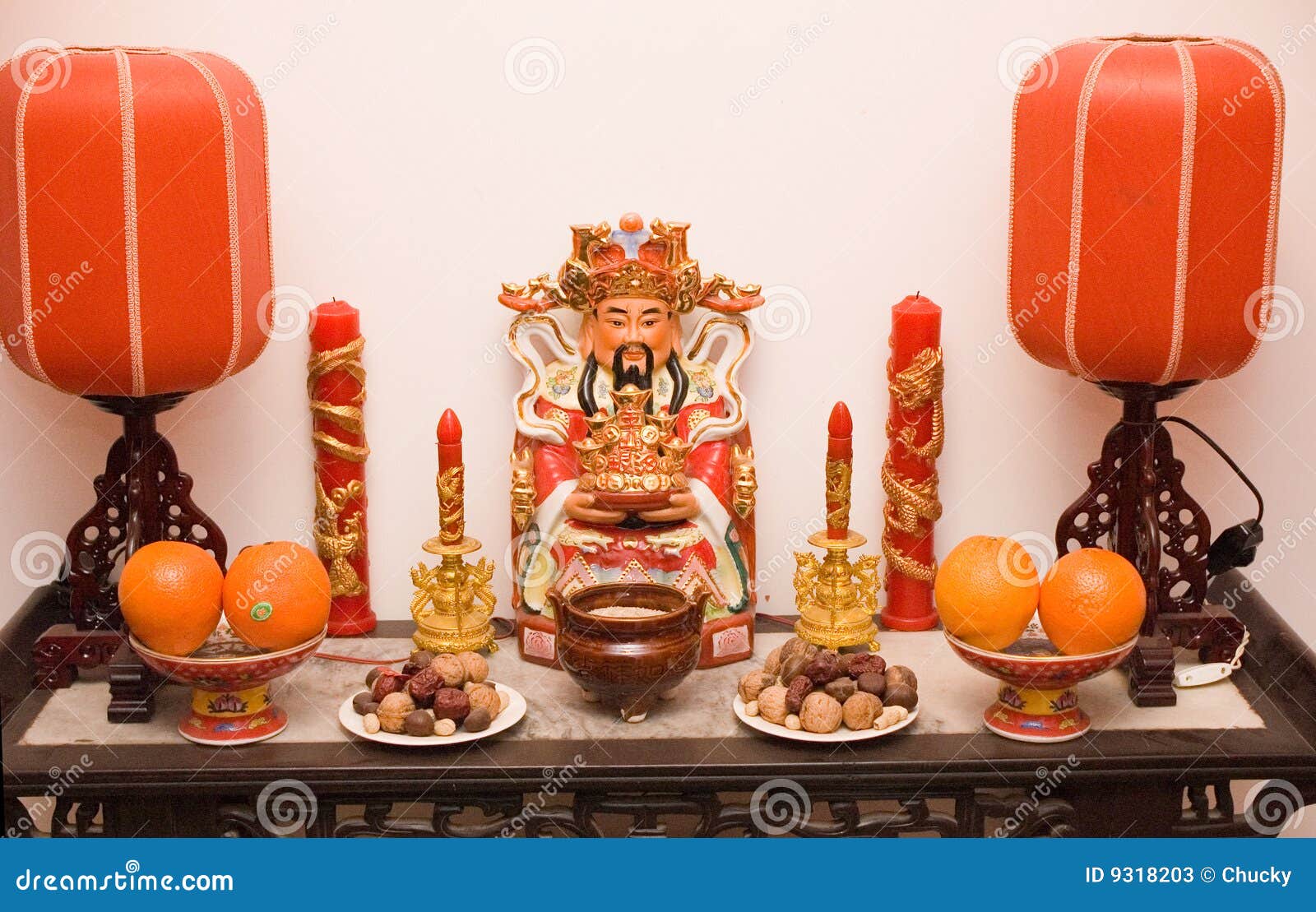 God van rijkdom stock afbeelding. Image of vrucht, kaars - 9318203