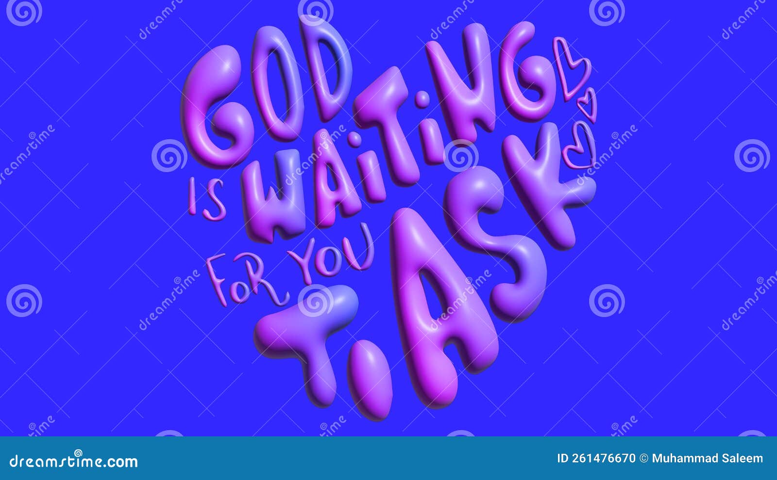 God is Waiting for You Task Beautiful Text Design and Beautiful Blue ...