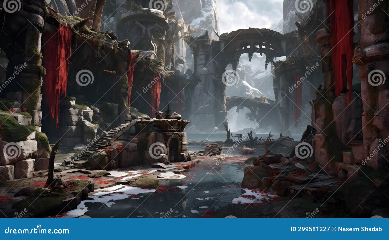 God of war environment stock image. Image of building - 299581227
