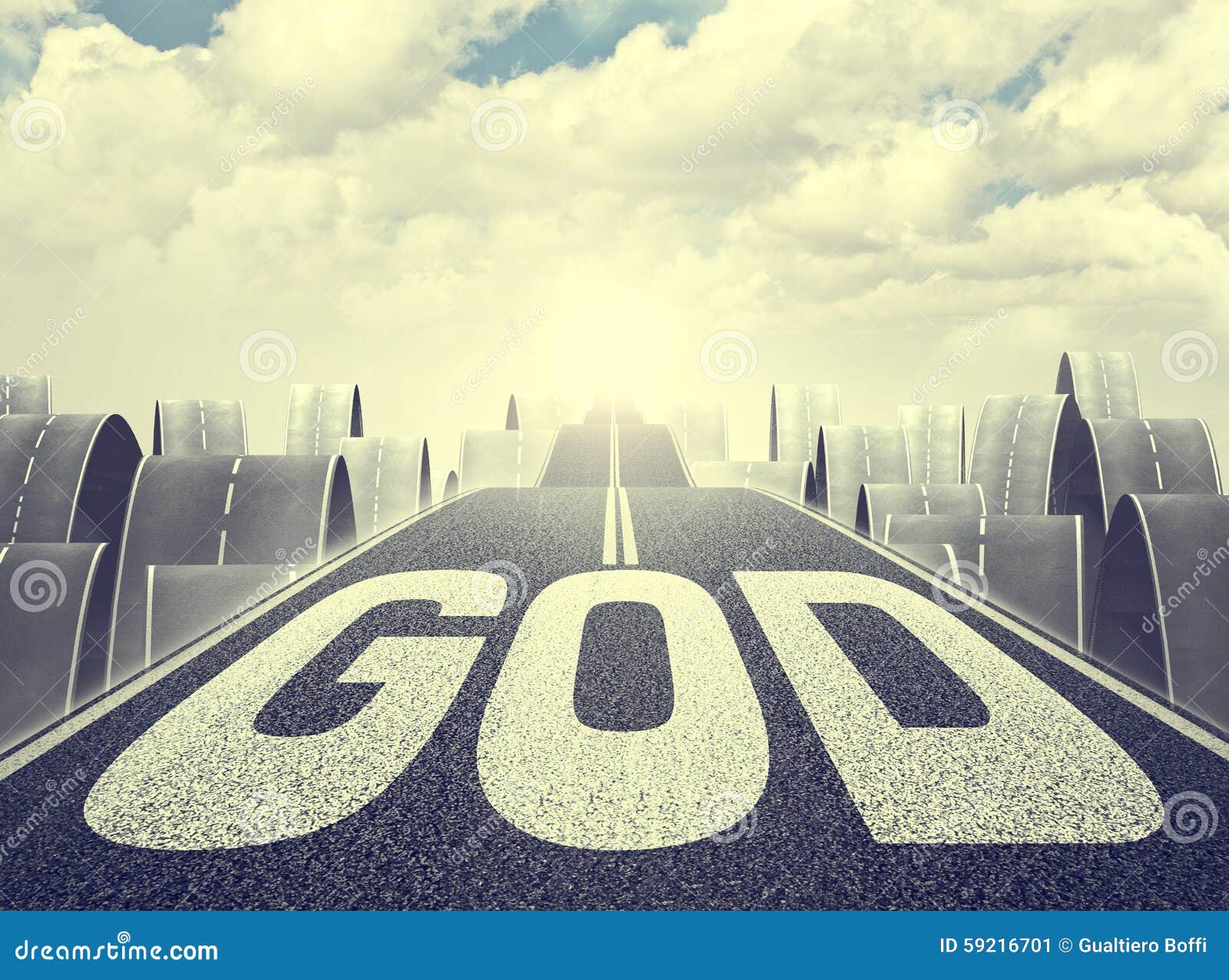 God way stock image. Image of highway, street, white - 59216701