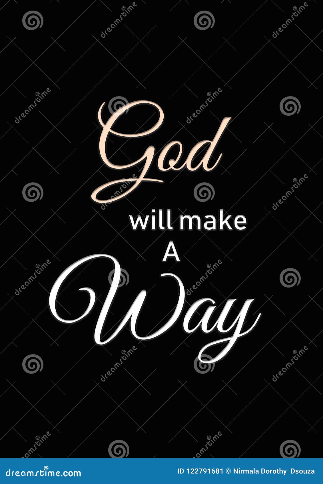 God will make a way stock illustration. Illustration of christian ...