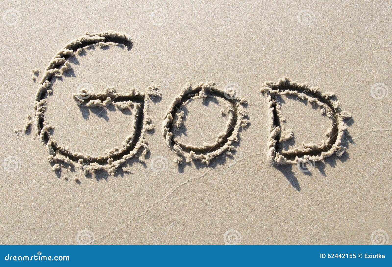 God stock image. Image of water, drawn, writing, ocean - 62442155