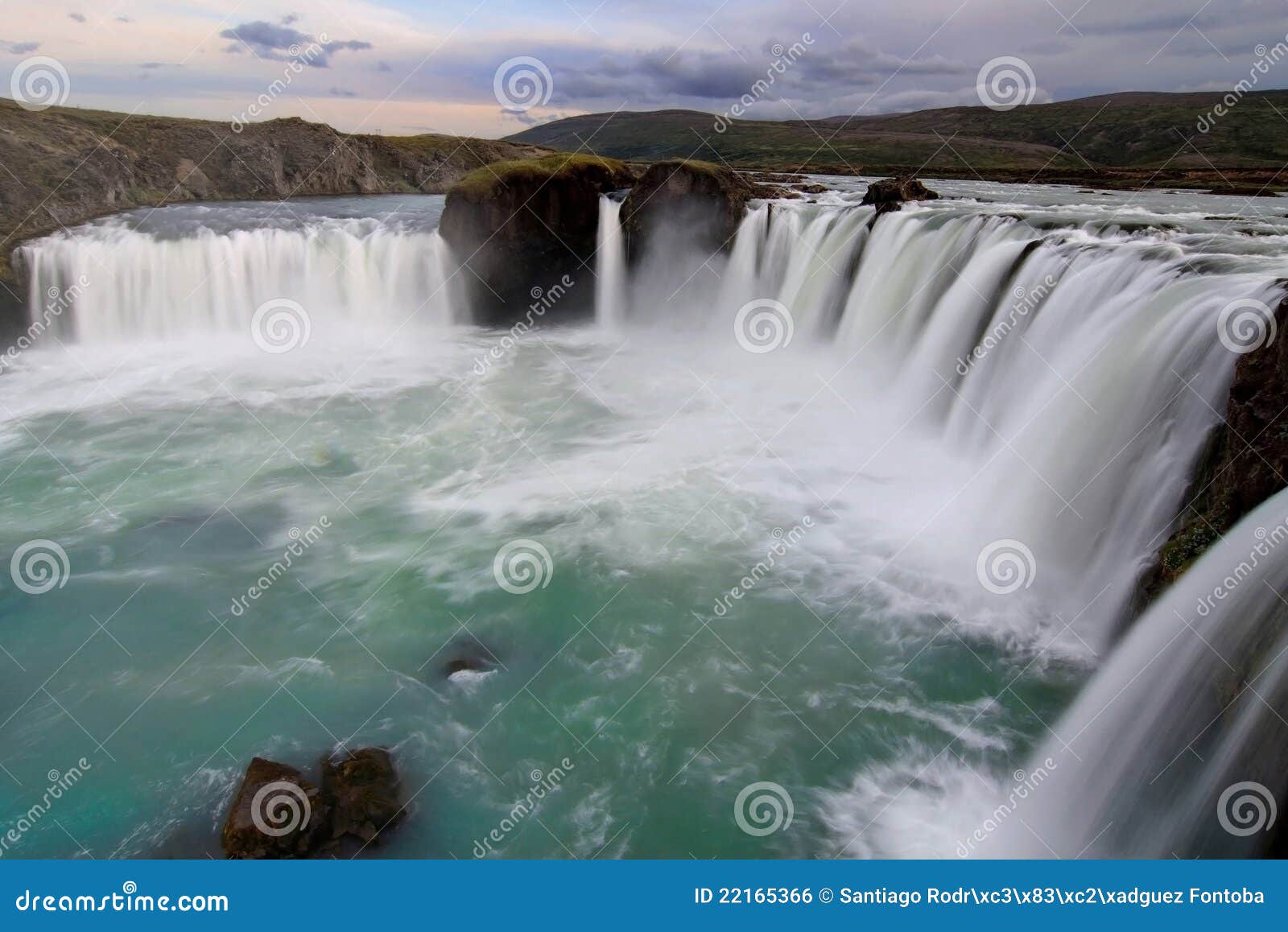 Godafoss waterfall stock photo. Image of myvatn, landscape - 22165366